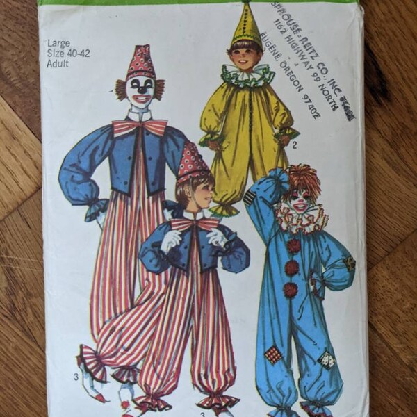 Clown Costume Pattern - Etsy
