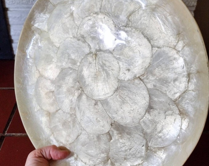 Capiz Shell Tray Midcentury 12 Inch - Etsy