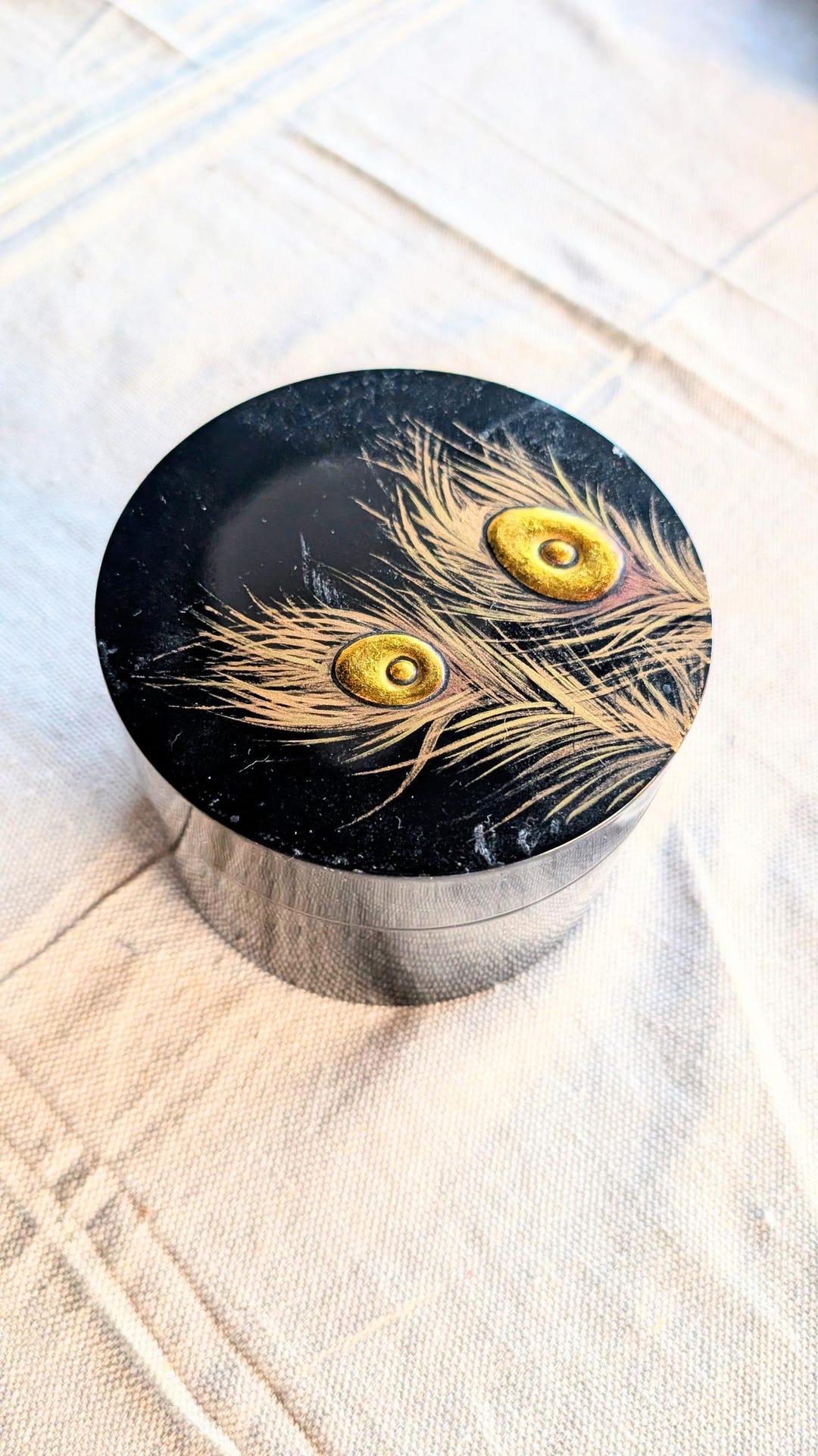 Vietnamese Lacquer Box Peacock Feather - Etsy