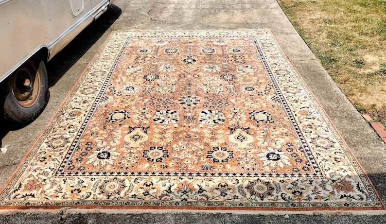 Ivory Sultan Abad Persian Carpet 8 X 11 Fine Antique - Etsy