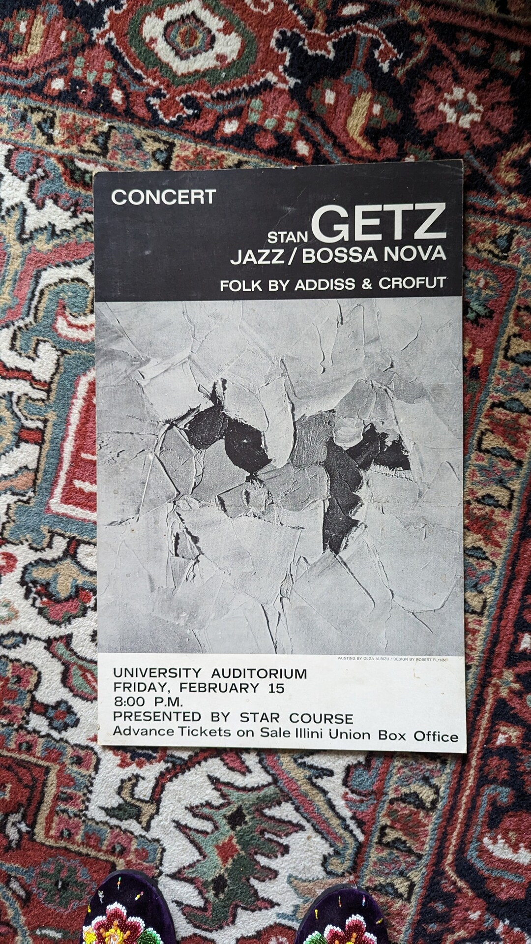 VTG Stan Getz Concert Jazz/bossa Nova 1963 Olga Albizu Art Poster ...