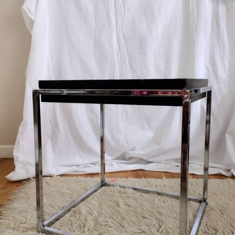 Chrome Side Table - Etsy
