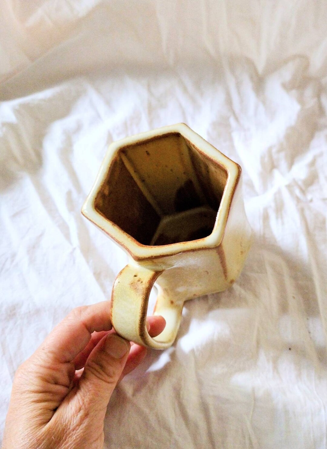 Hexagon Leaning Mug Artisan Ceramics - Etsy