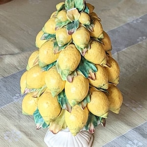 Italian Majolica Lemon Tree Capodimonte Figurine 9 Inch - Etsy