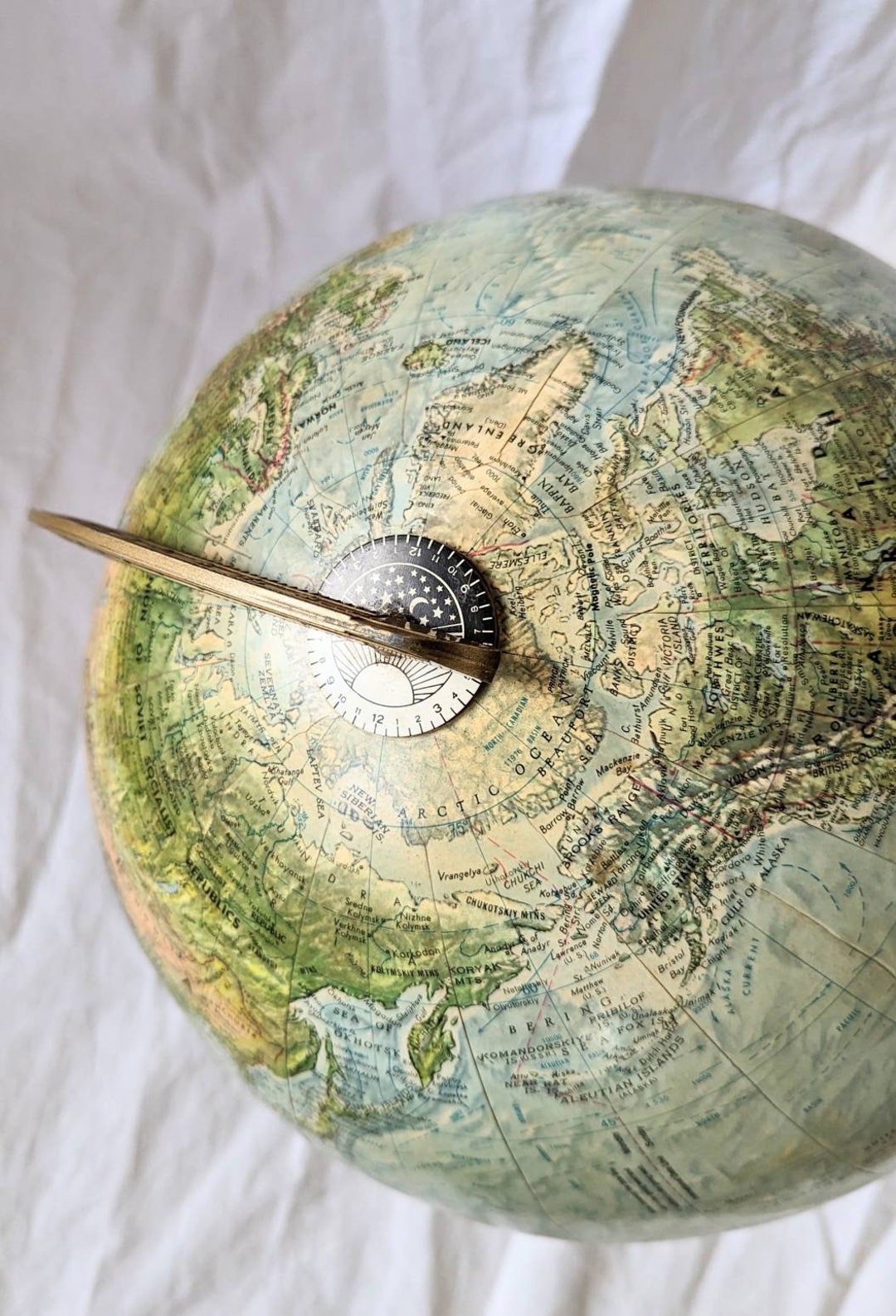 Midcentury Globe Relief USSR Replogle Tolman - Etsy