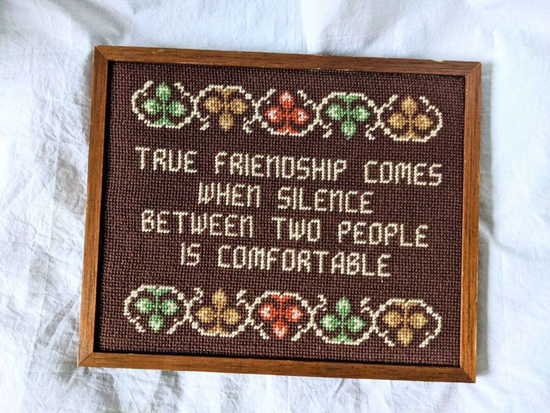 Needlepoint Friendship Quote - Etsy