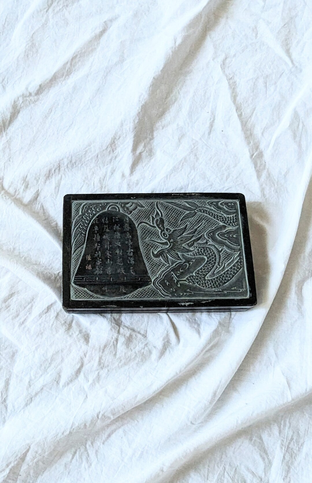 Carved Ink Stone Dragon - Etsy