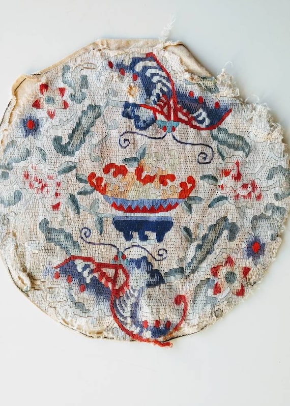 Antique 19th Century Embroidered Chinese Patch Circle | Etsy