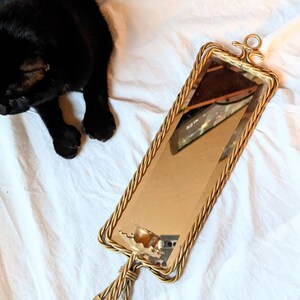 Gold Metal Rope Wall Mirror Midcentury - Etsy