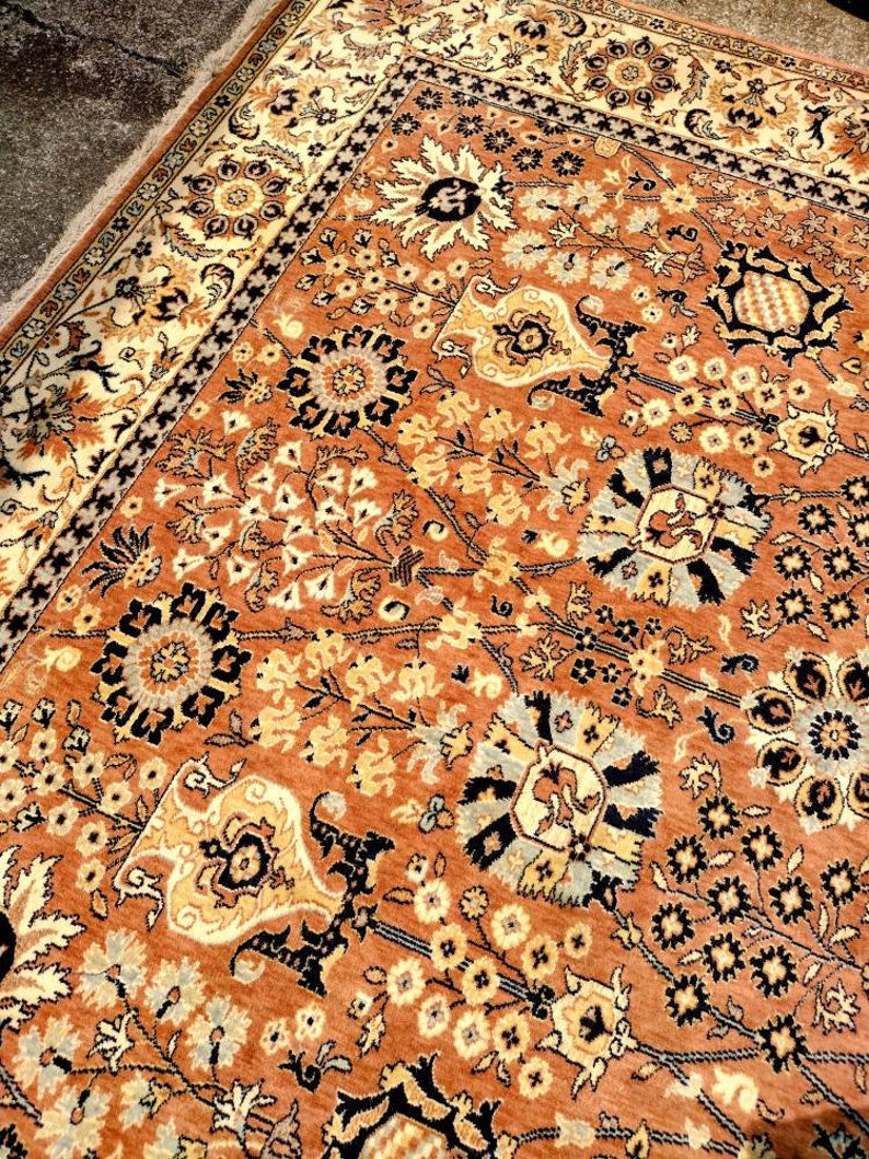 Ivory Sultan Abad Persian Carpet 8 X 11 Fine Antique - Etsy