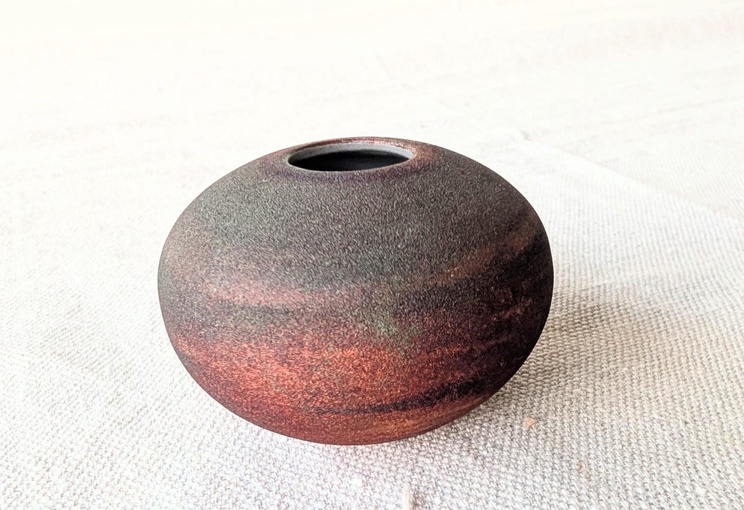 Raku Tiny Vase J. Dillon Ceramic Artist - Etsy