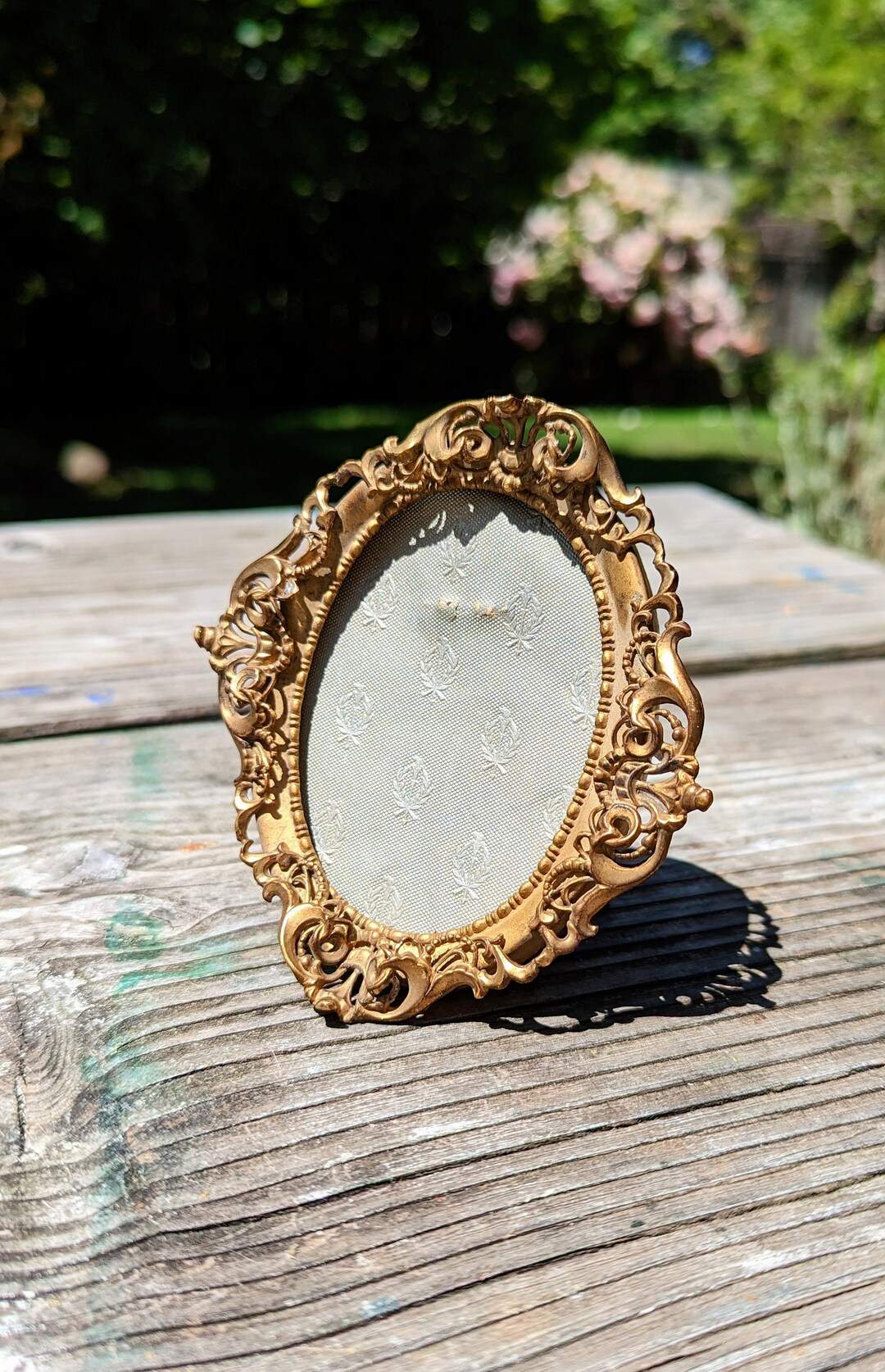 Victorian Gilt Ornate Small Metal Stand Frame - Etsy