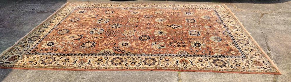 Ivory Sultan Abad Persian Carpet 8 X 11 Fine Antique - Etsy
