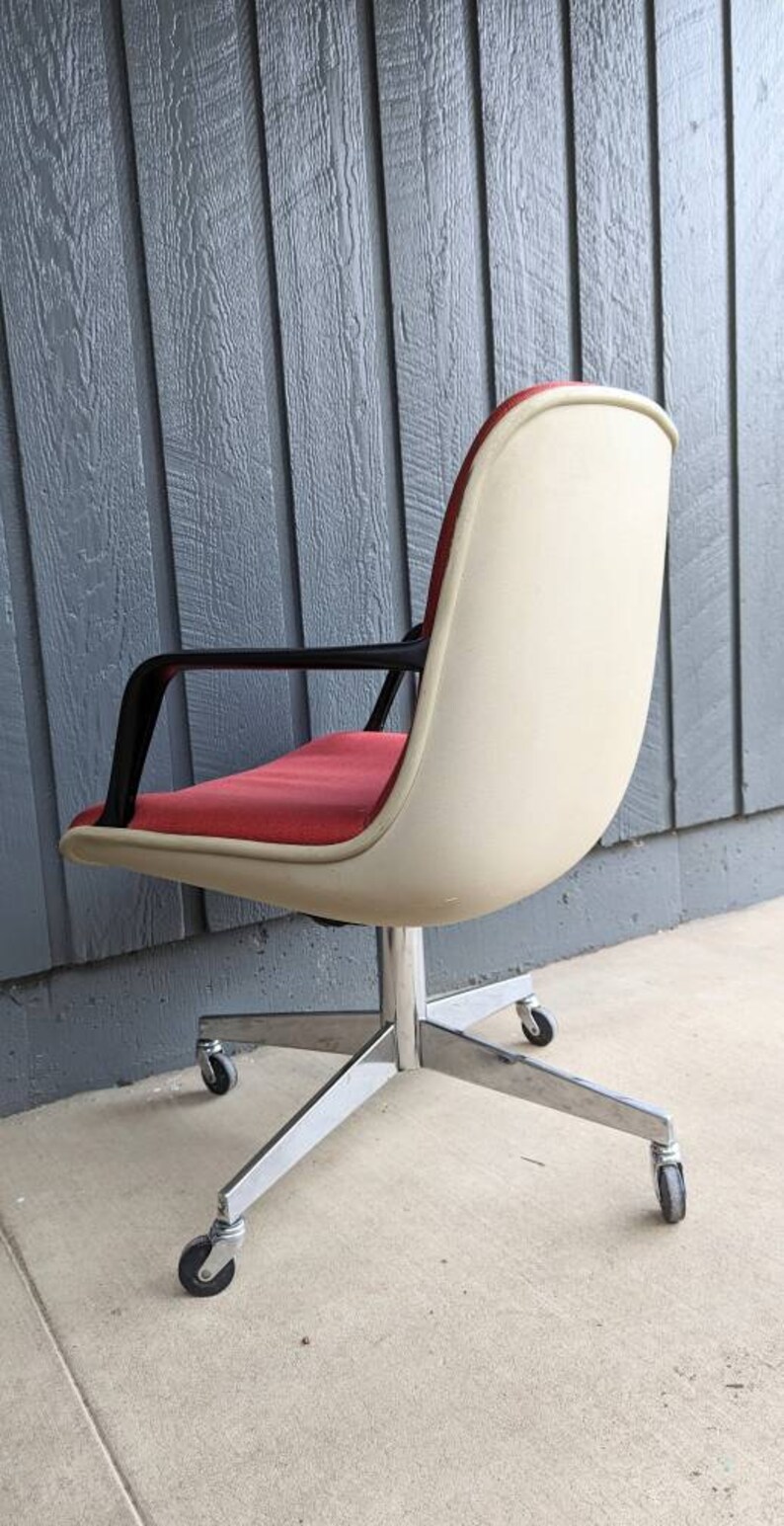 VTG Steelcase Pollock Desk Chair Knoll Red Upholstery Original - Etsy