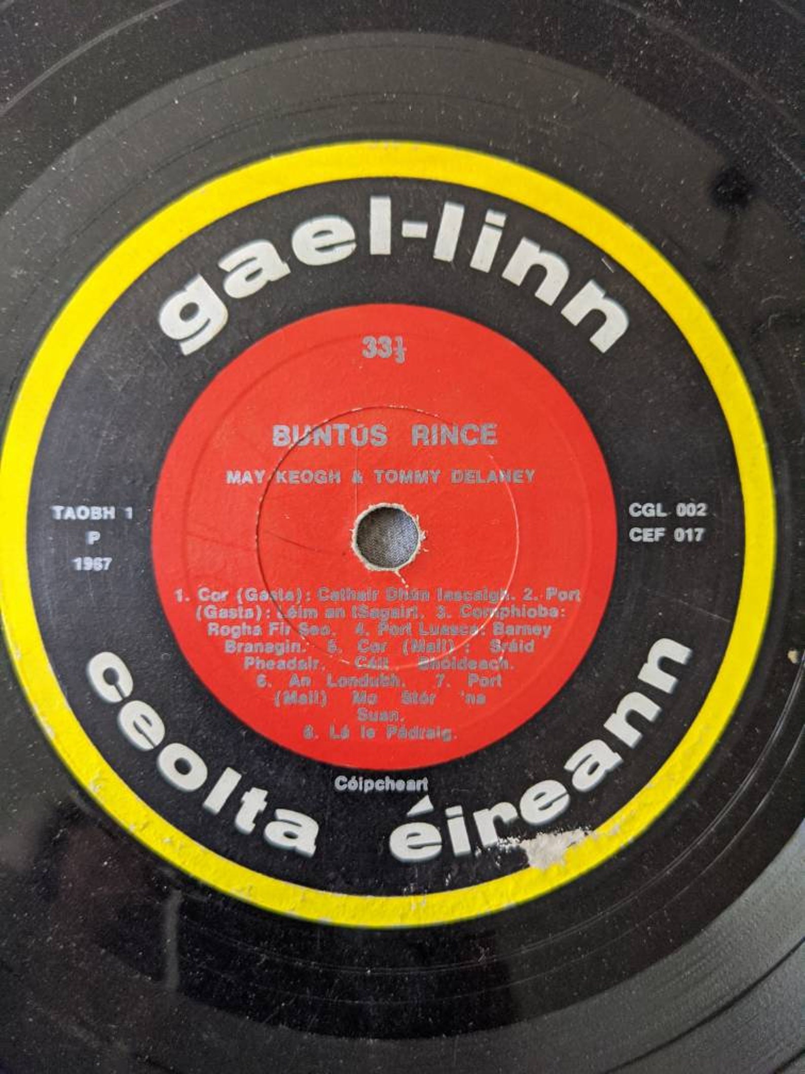 Gael-linn Irish Traditional Record Album 1967 Buntus Rince May Keogh ...