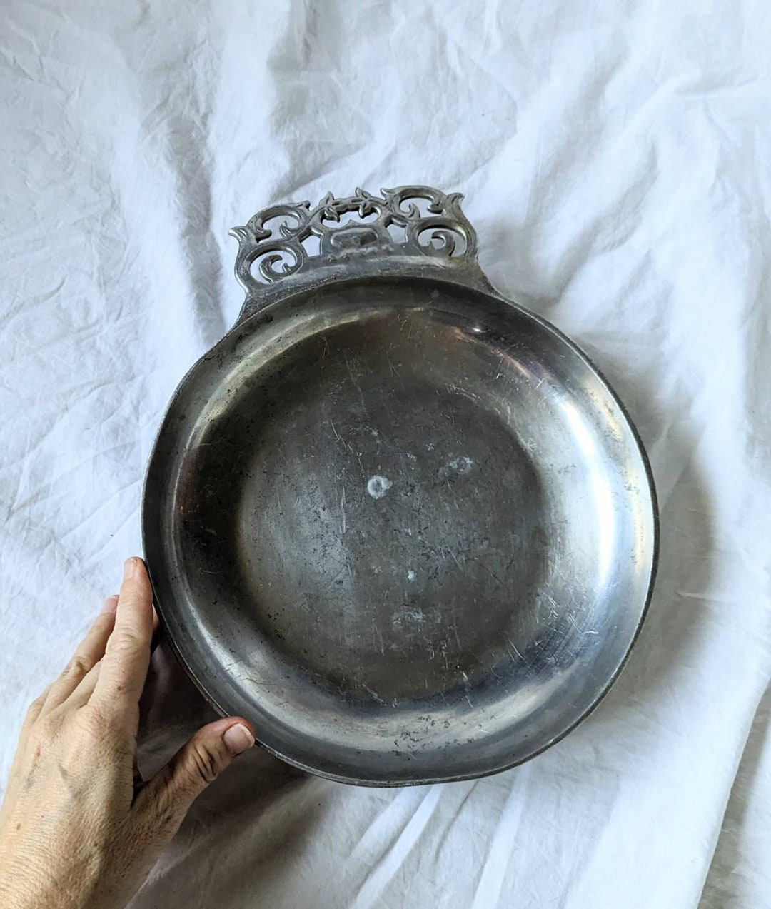 Pewter Porringer 10 Inches Traditional - Etsy