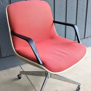 VTG Steelcase Pollock Desk Chair Knoll Red Upholstery Original - Etsy
