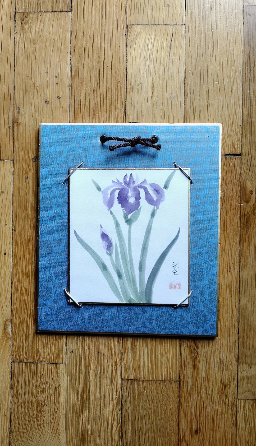 Japanese Iris Rice Paper Painting - Etsy