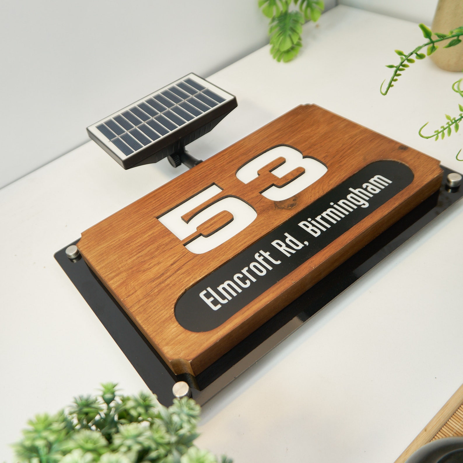 House Number Solar - Etsy