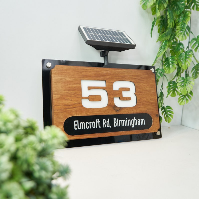 House Number Solar - Etsy