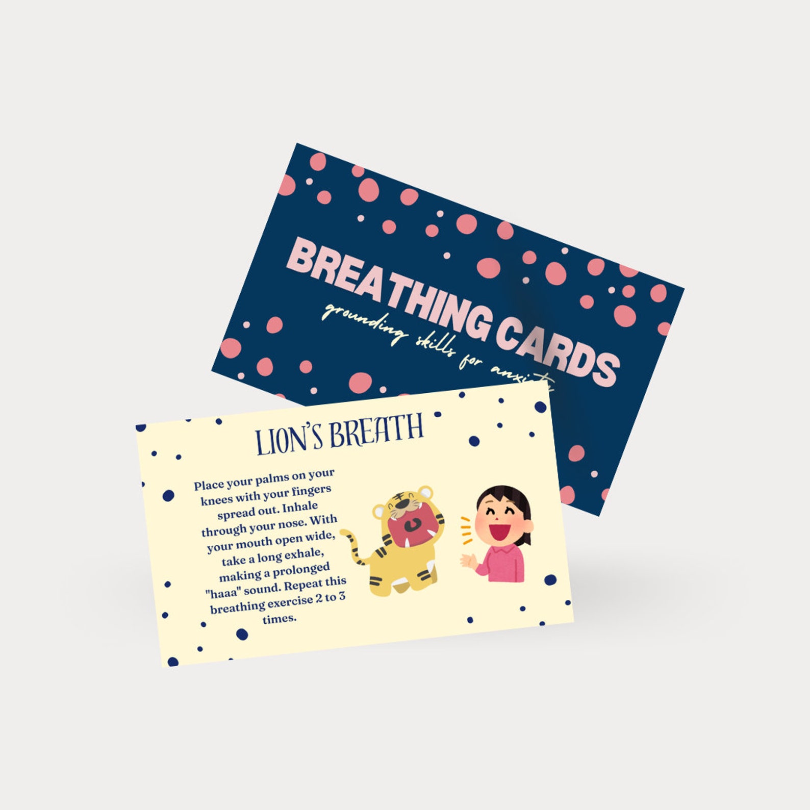 Stack of Serenity: Breathing Exercise Cards for Grounding - Etsy