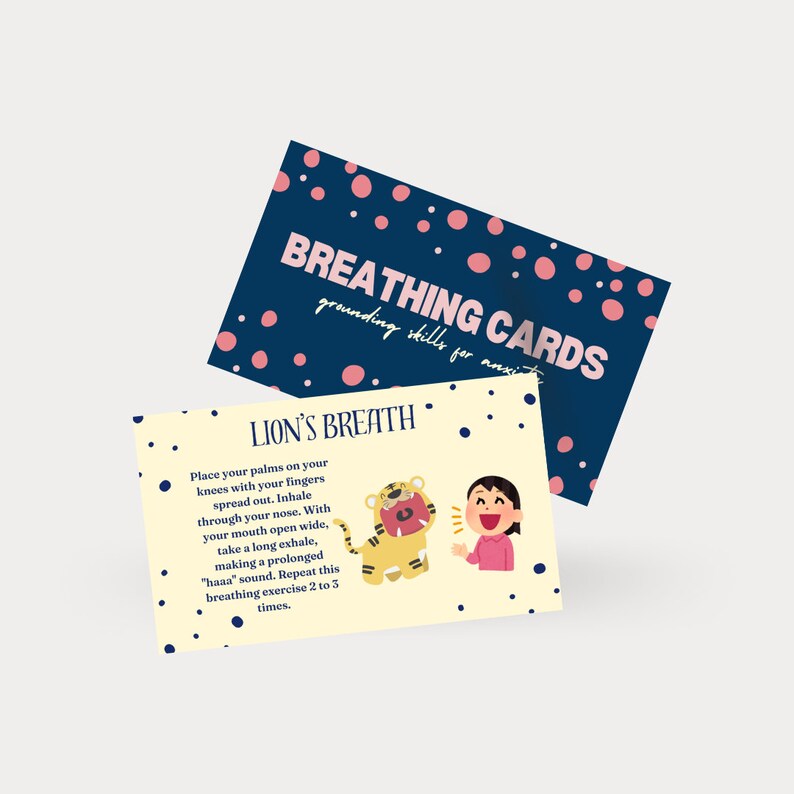 Stack of Serenity: Breathing Exercise Cards for Grounding - Etsy