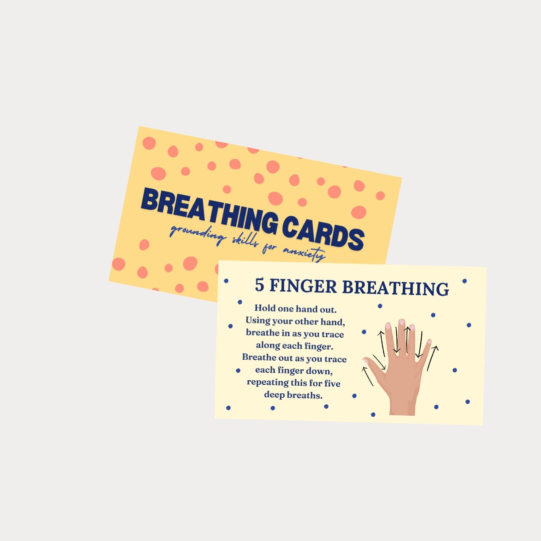 Stack of Serenity: Breathing Exercise Cards for Grounding - Etsy