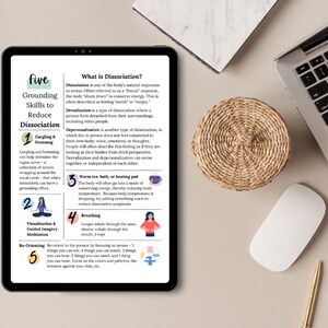 5 Dissociation Grounding Skills - Use for Office, School, Clients - Etsy