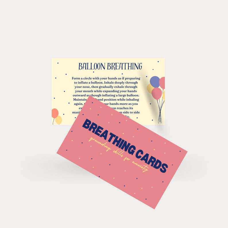 Stack of Serenity: Breathing Exercise Cards for Grounding - Etsy