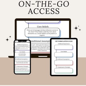 CBT Formulation Guide (digital Download) | Printable Therapy Worksheet ...