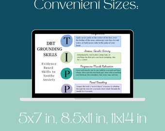 Digital Print: DBT TIPP Coping Skills - Etsy