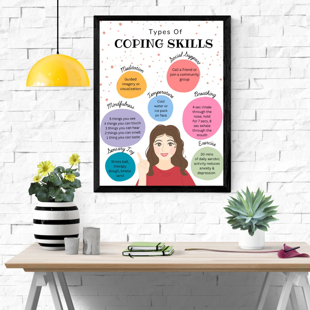 Colorful Coping Skills Digital Print - Etsy