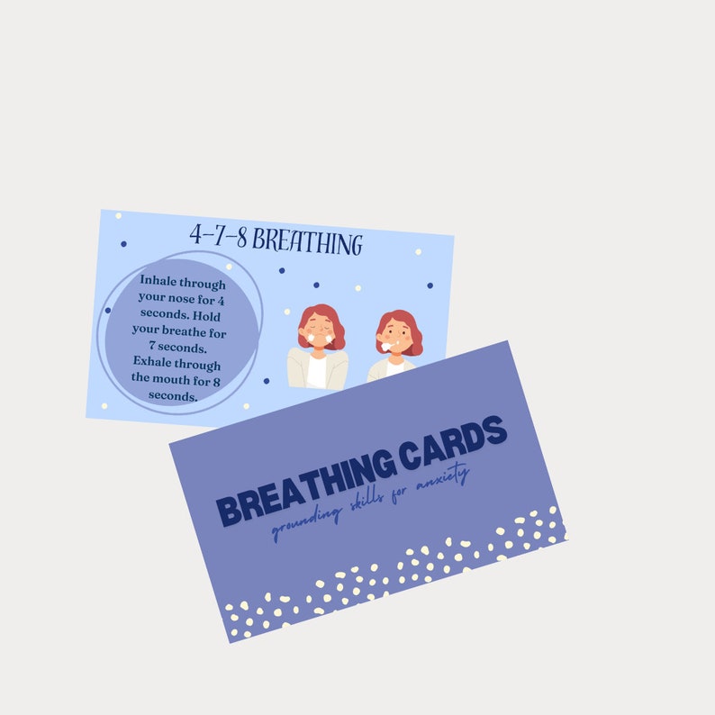 Stack of Serenity: Breathing Exercise Cards for Grounding - Etsy