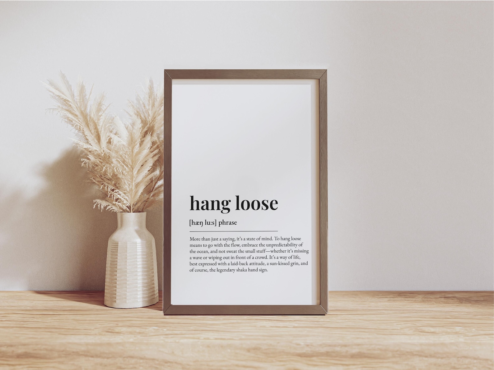 Hang Loose Definition Print: Minimalist Surf Art (digital Download) - Etsy