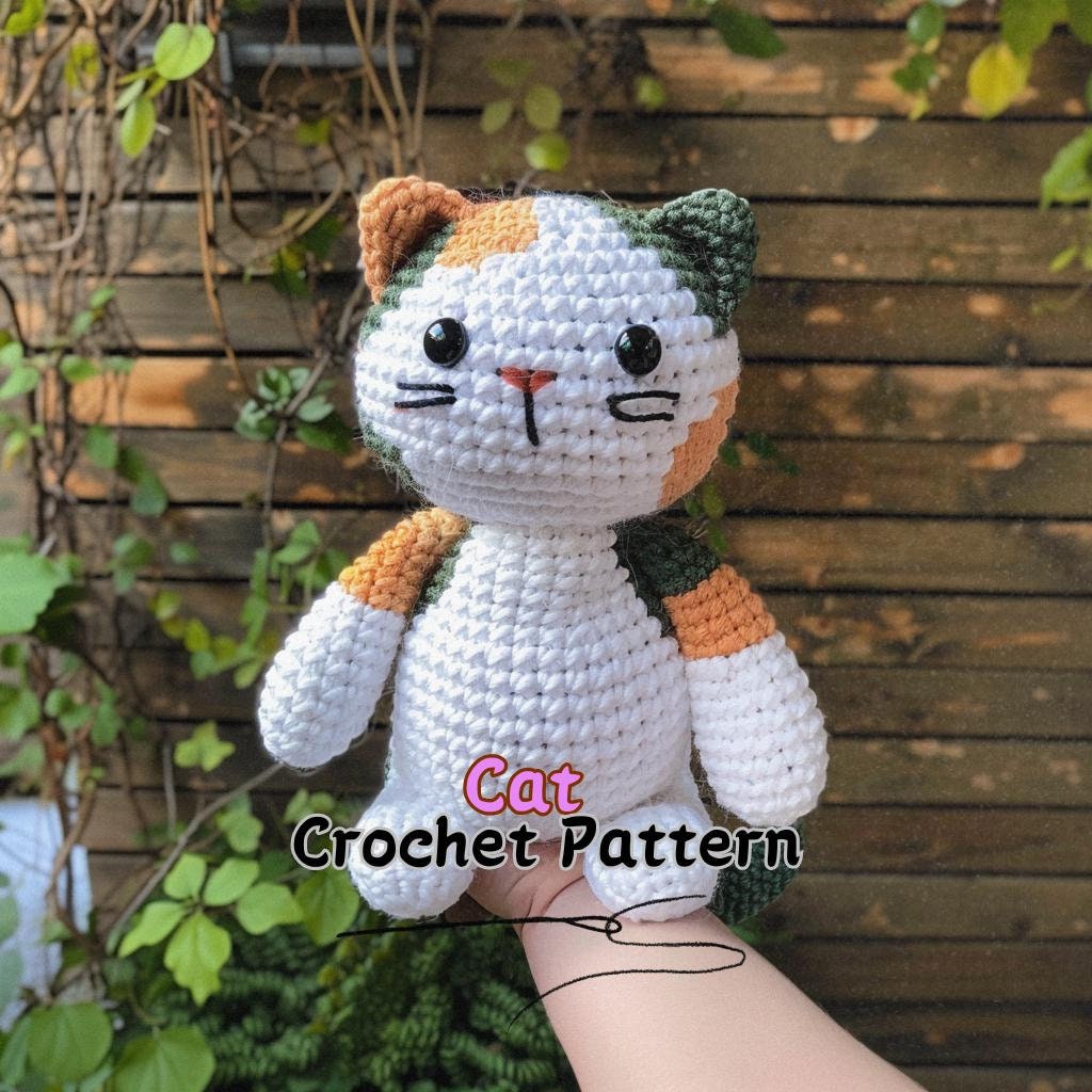 Cat Crochet Pattern Crochet Pattern for Cat, How to Crochet Cat, Kitty ...