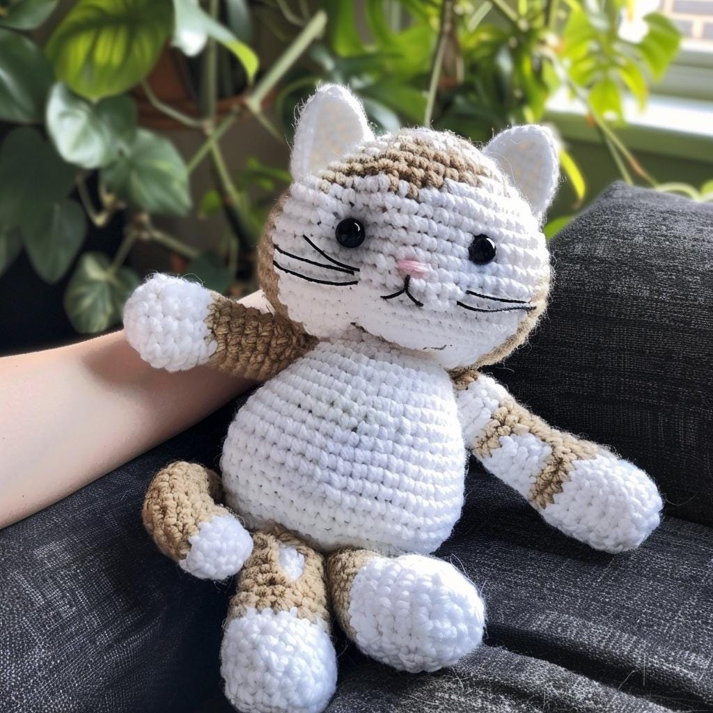 Cat Crochet Pattern Crochet Pattern for Cat, How to Crochet Cat, Kitty ...