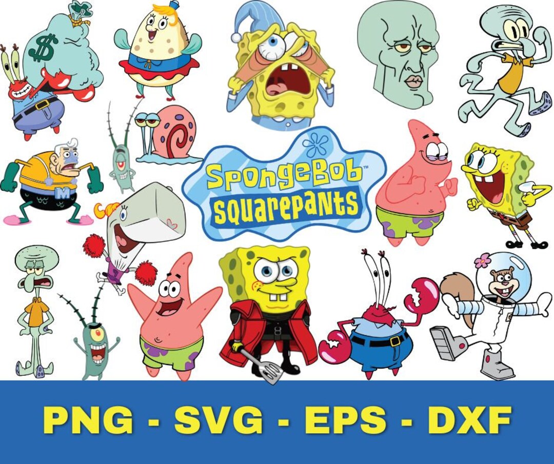 Spongecharacter Svg Bundle , Sponge Svg Png Designs - Etsy UK