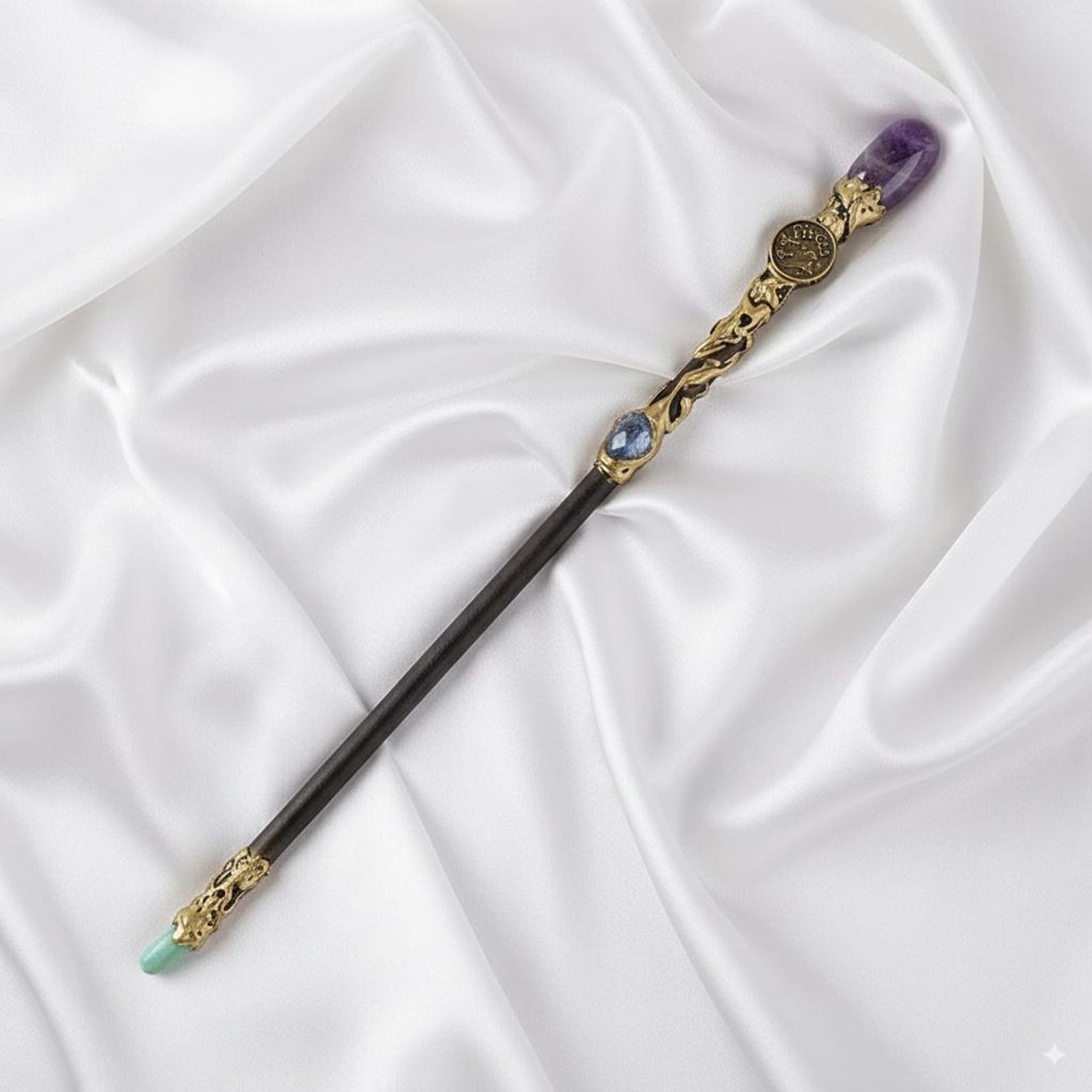 Pisces Crystal Wand, Handmade, Birthstone Scepter, Astrology Gift ...