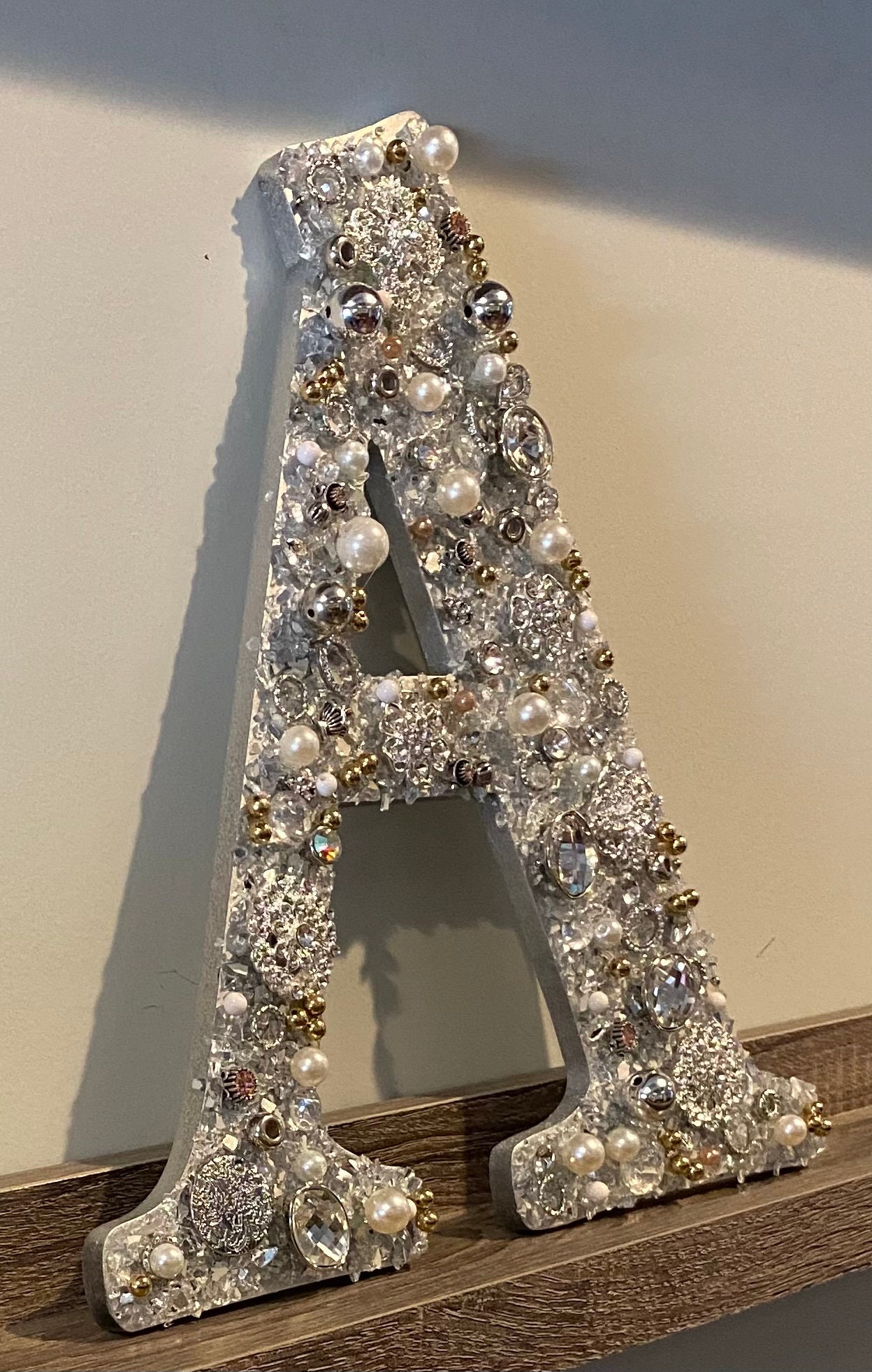 Jeweled Letter A, 12 Tall - Etsy