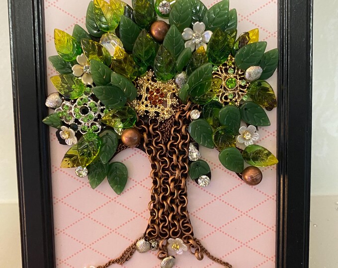 Framed Jewelry Art, Framed Jewelry Art Tree, Tree, Gift Ideas ...