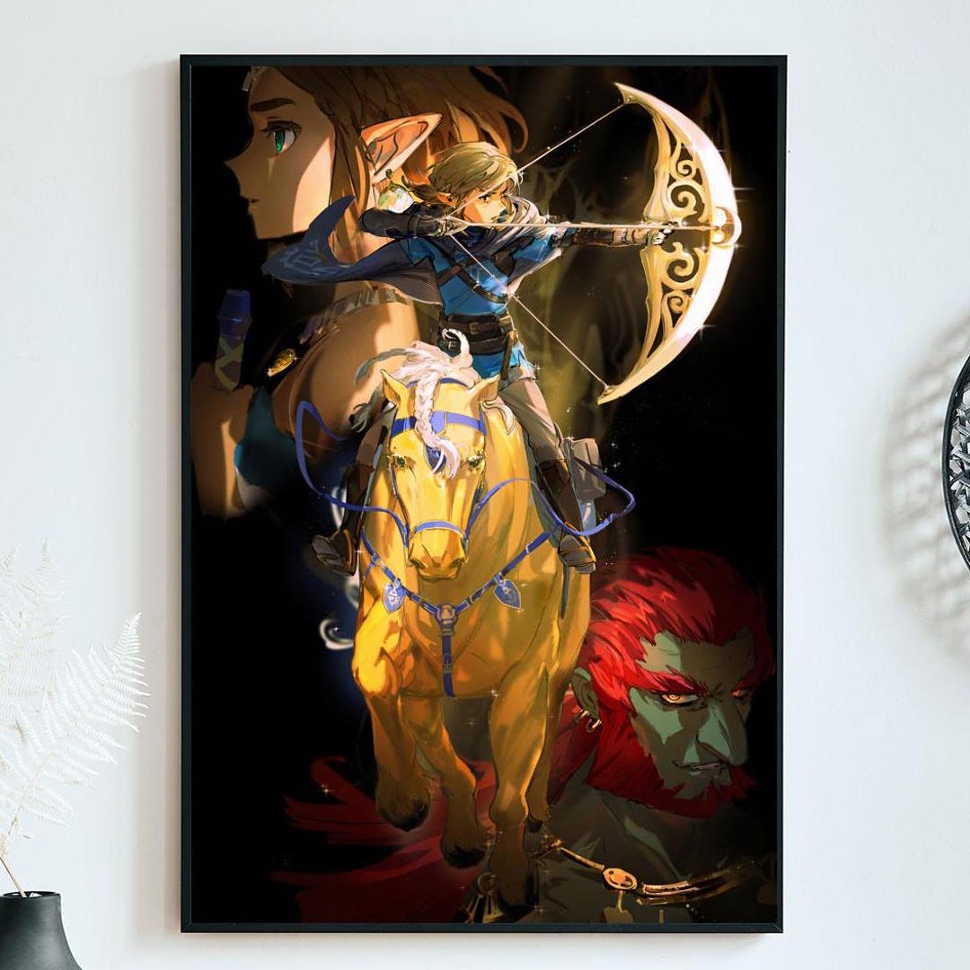 The Legend of Zelda Tears of the Kingdom Link Ganondorf Wall Art, Print ...