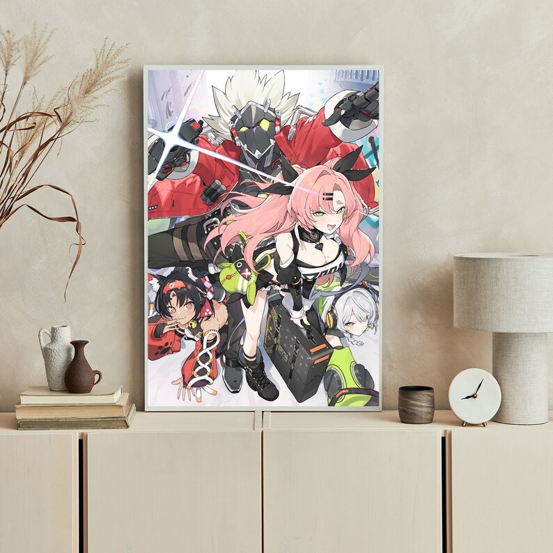 Zenless Zone Zero Canvas Print: Anby, Billy, Nekomiya, Nicole - Large ...