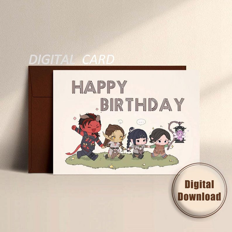 Baldur's Gate 3 Happy Birthday Card DIGITAL Download Shadowheart ...