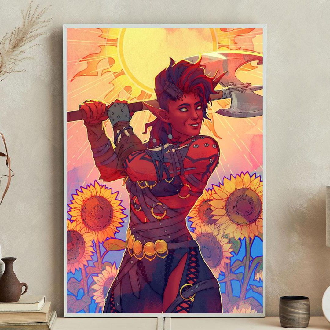 Karlach BG3 Canvas Print: Baldur's Gate 3 Extra Large Wall Art - Etsy