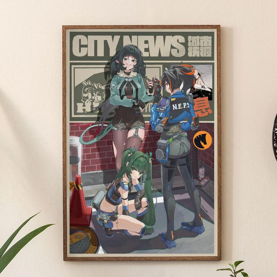 Zenless Zone Zero ZZZ Jane Doe Qingyi Zhu Yuan Wall Art, Print Canvas ...