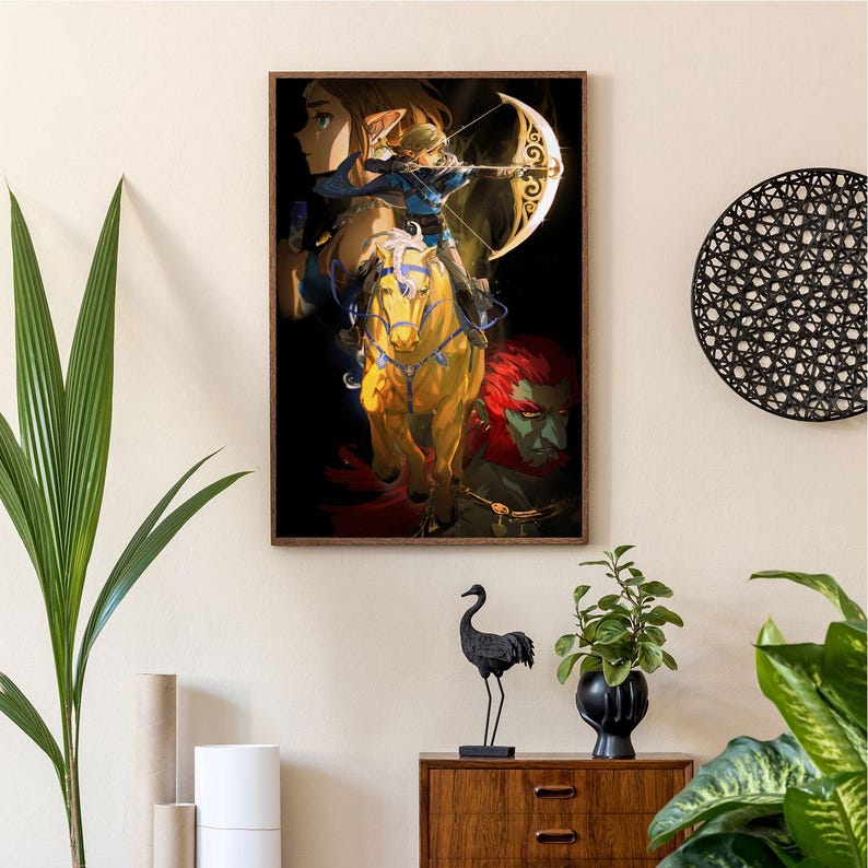 The Legend of Zelda Tears of the Kingdom Link Ganondorf Wall Art, Print ...