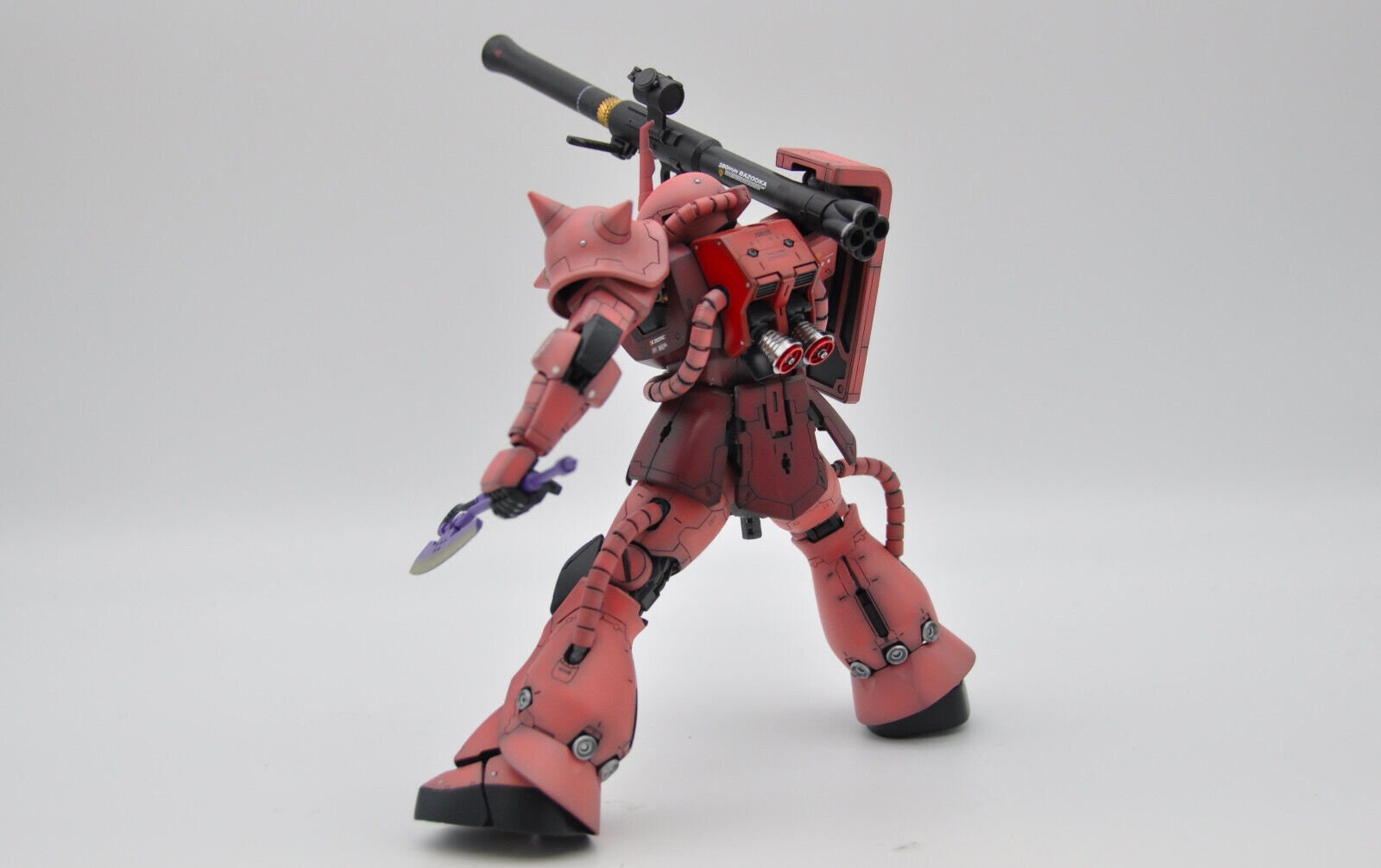 Bandai 1/100 MG Zaku Ll 2.0 Red YJL Yujiao Land Conversion Kit Painted ...