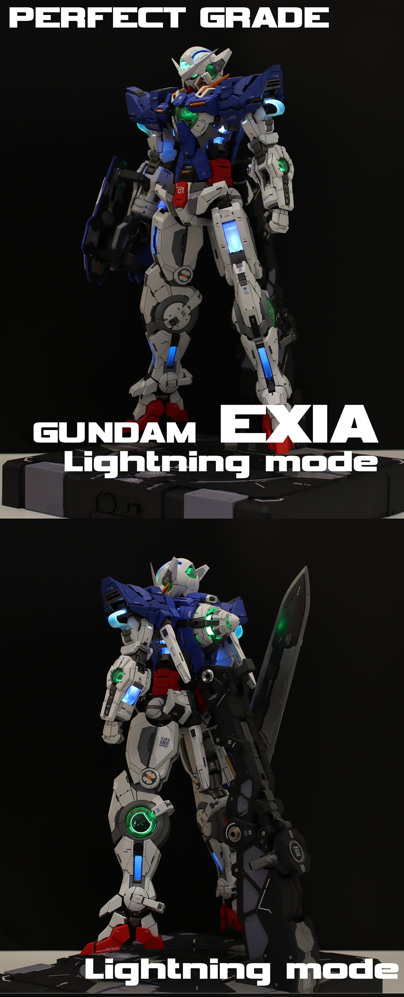 Bandai Perfect Grade PG 1/60 Exia Gundam Lightning Mode Professionally ...
