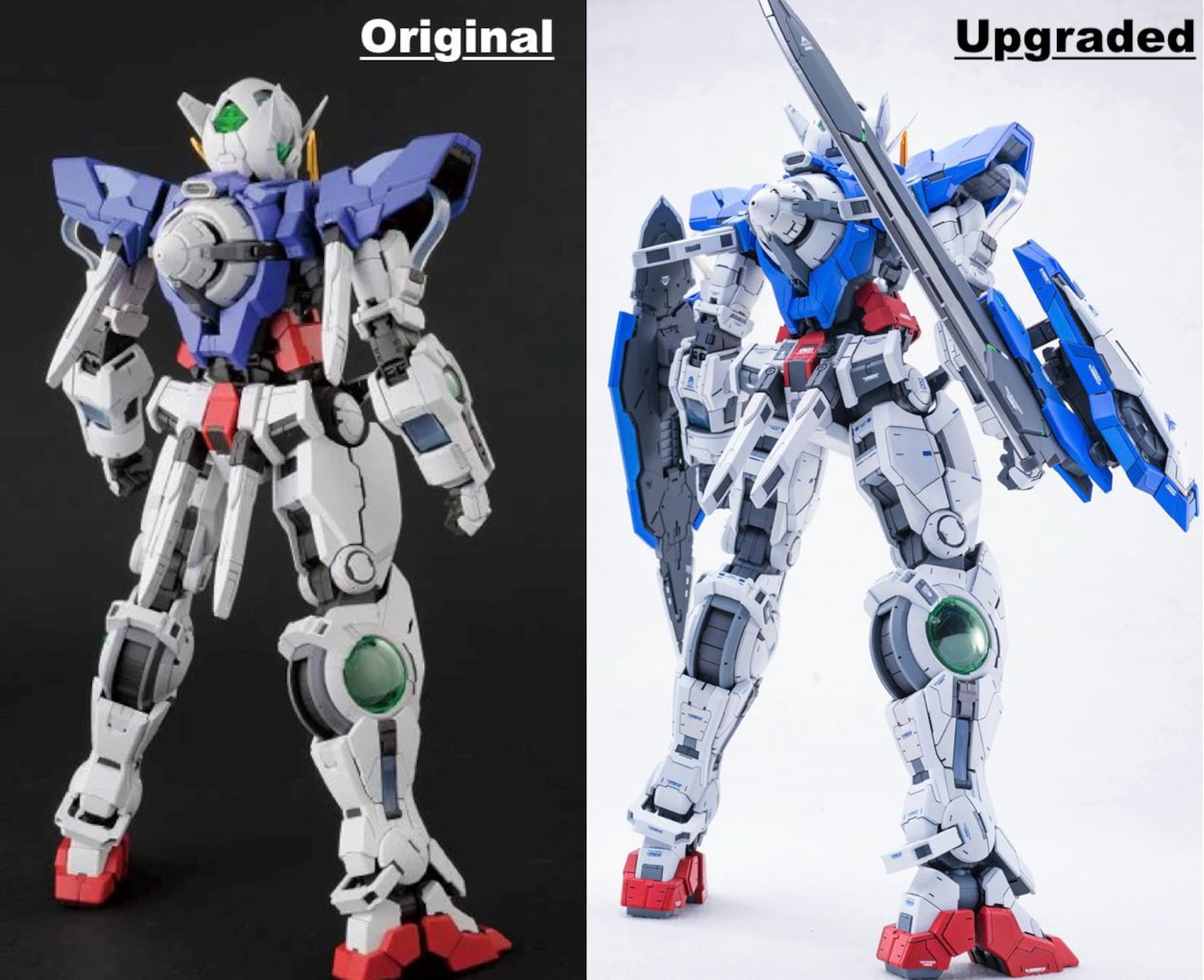 Bandai Perfect Grade PG 1/60 Exia Gundam LED Lightning Mode + Resin Kit ...