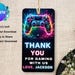Gaming Thank You Gift Tag: Editable Video Game Party Favor (digital ...